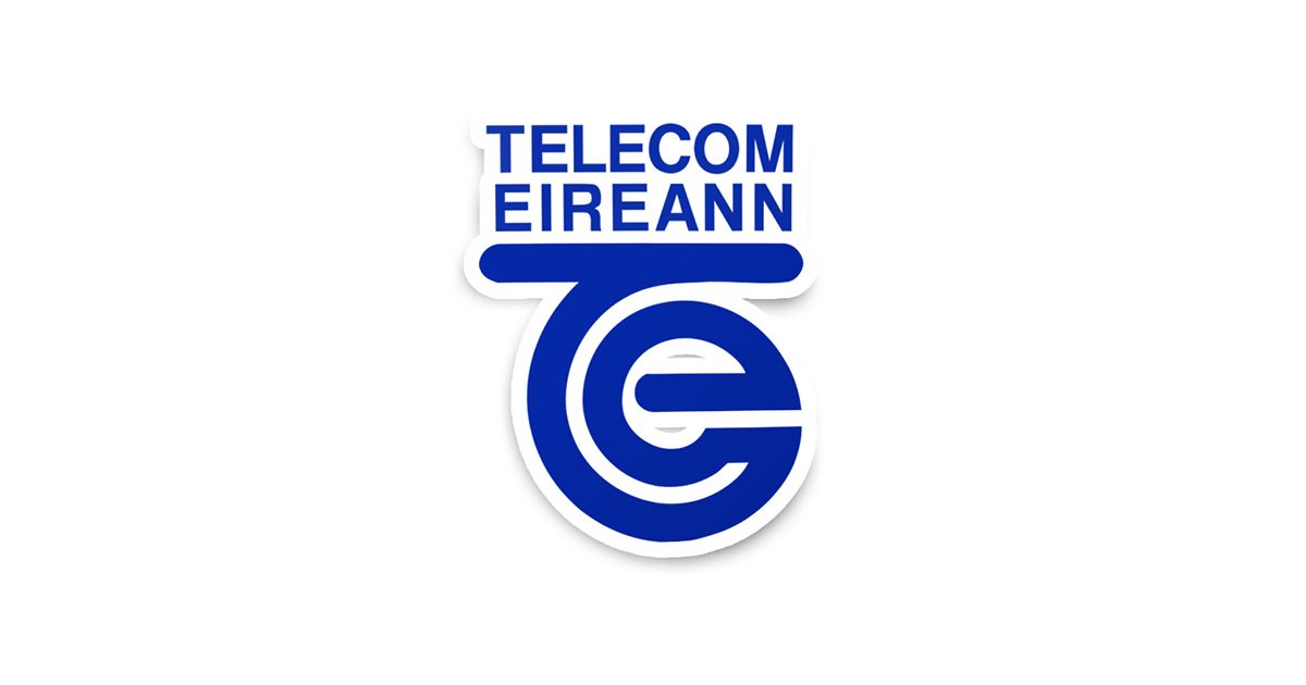 Telecom Eireann Glossy Sticker - Ómra Creative