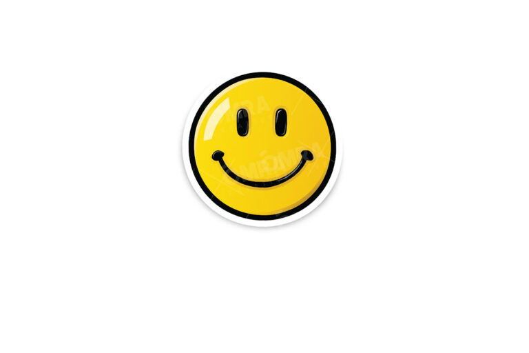 Smiley Face Glossy Stickers - Ómra Creative